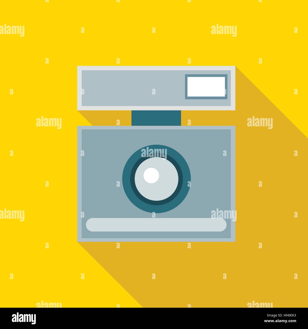 Retro photo camera icon, flat style Stock Vector Image & Art - Alamy