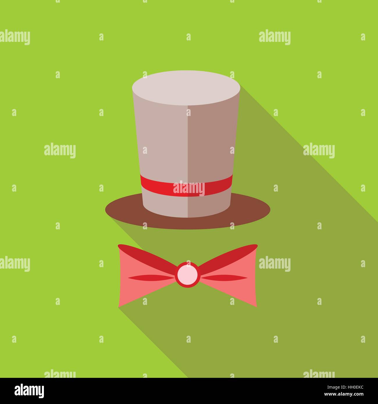 Top hat and bow tie icon, flat style Stock Vector Image & Art - Alamy