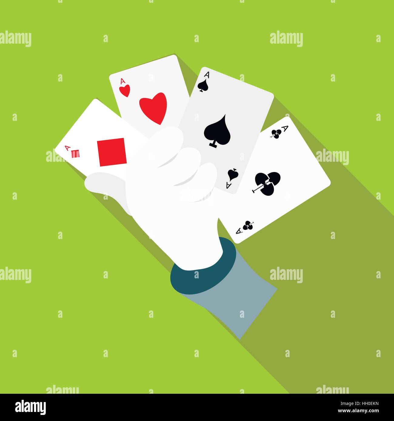 Glove holding playing cards hi-res stock photography and images - Alamy