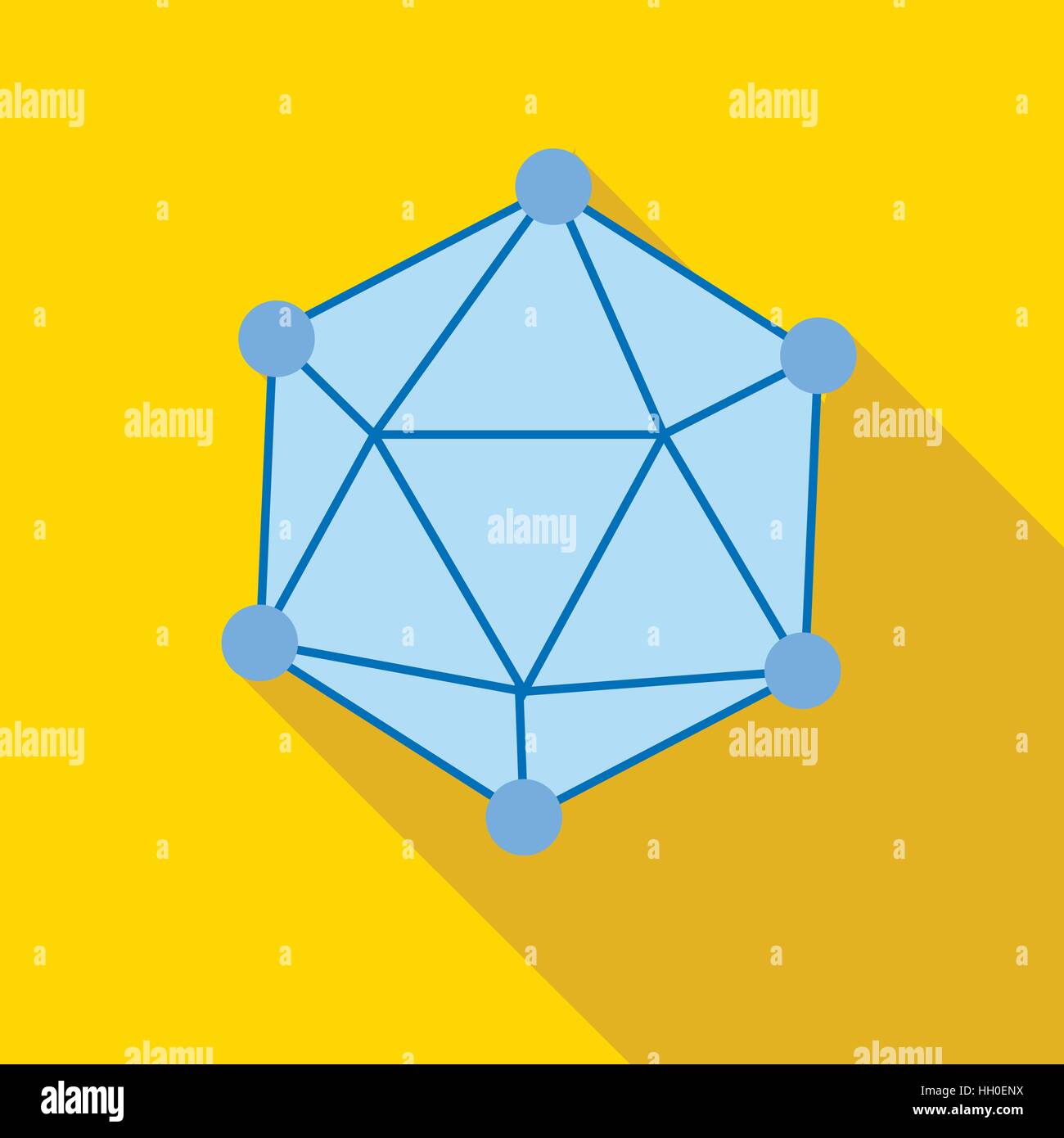 Polyhedron icon in flat style Stock Vector Image & Art - Alamy