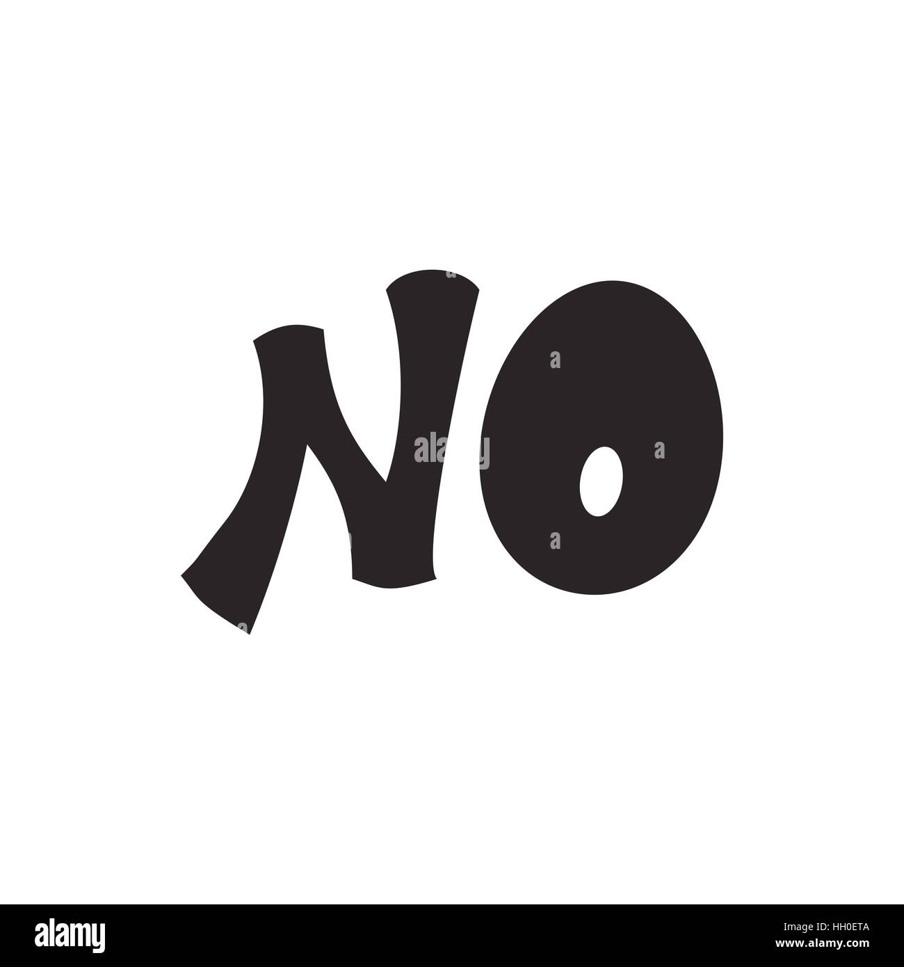 Word no icon, simple style Stock Vector Image & Art - Alamy