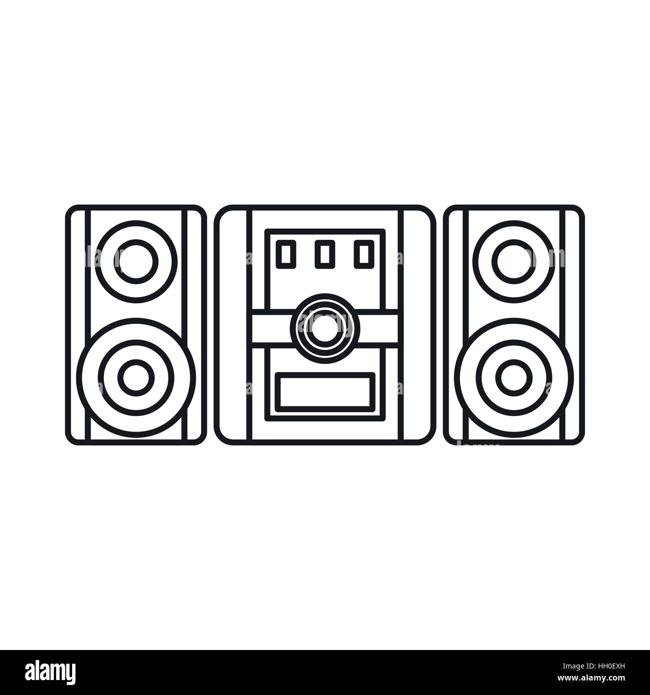 Audio system, music center icon, outline style Stock Vector Image & Art ...