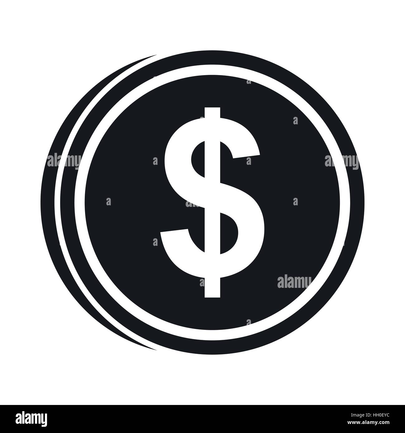Coin dollar icon, simple style Stock Vector Image & Art - Alamy