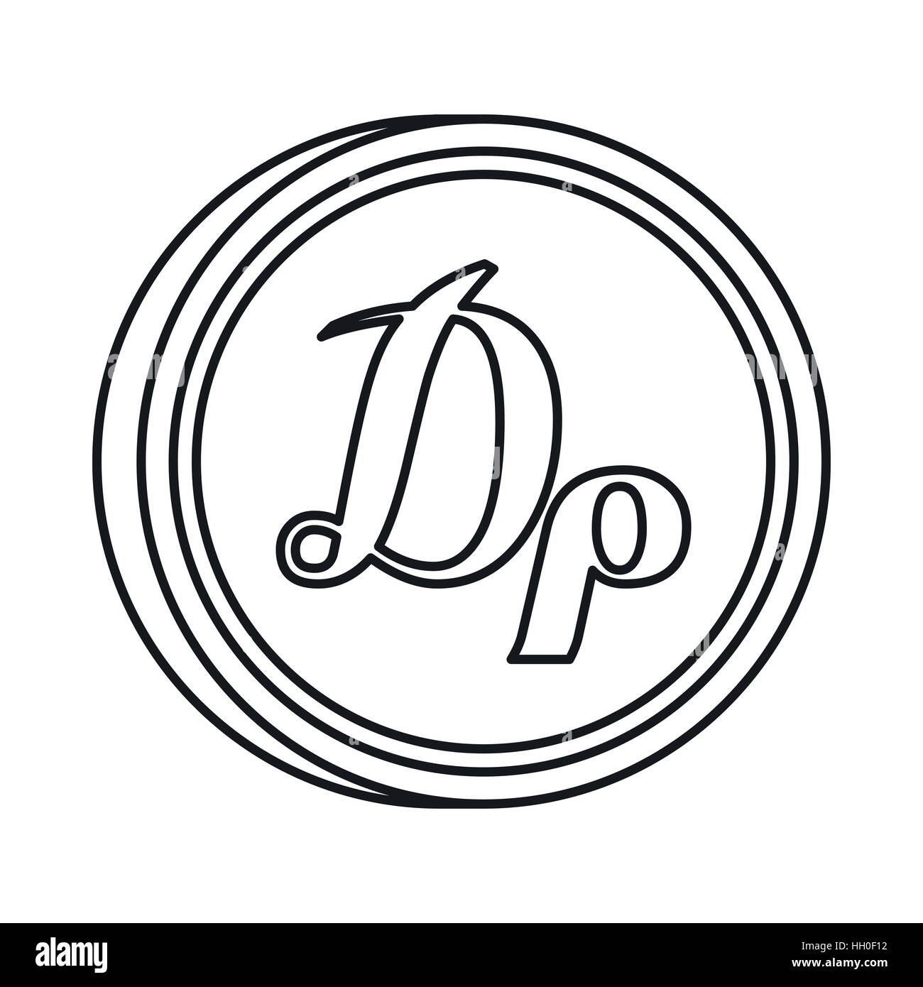 Greek drachma sign icon, outline style Stock Vector Image & Art - Alamy