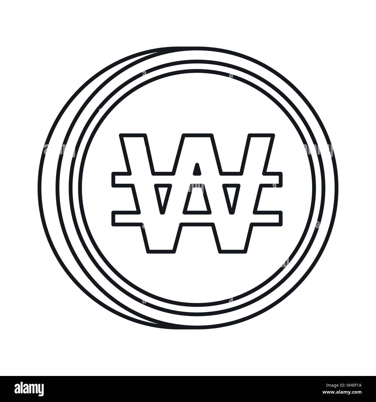 South korea currency economic Stock Vector Images - Alamy