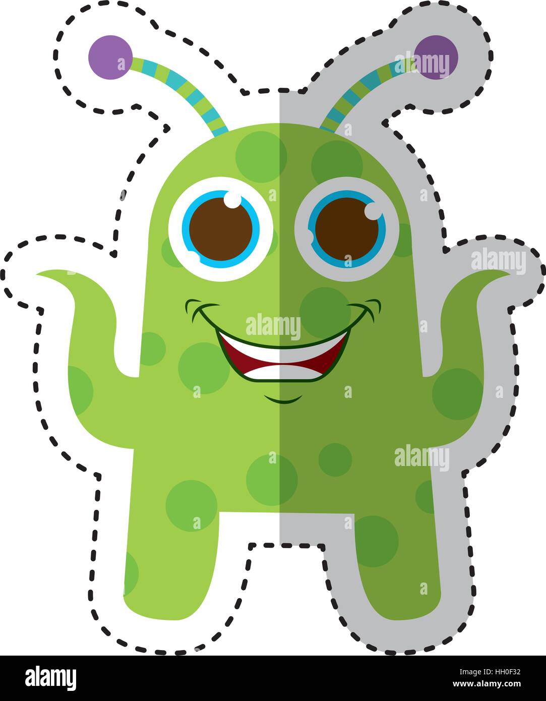 monster comic character icon vector illustration design Stock Vector ...