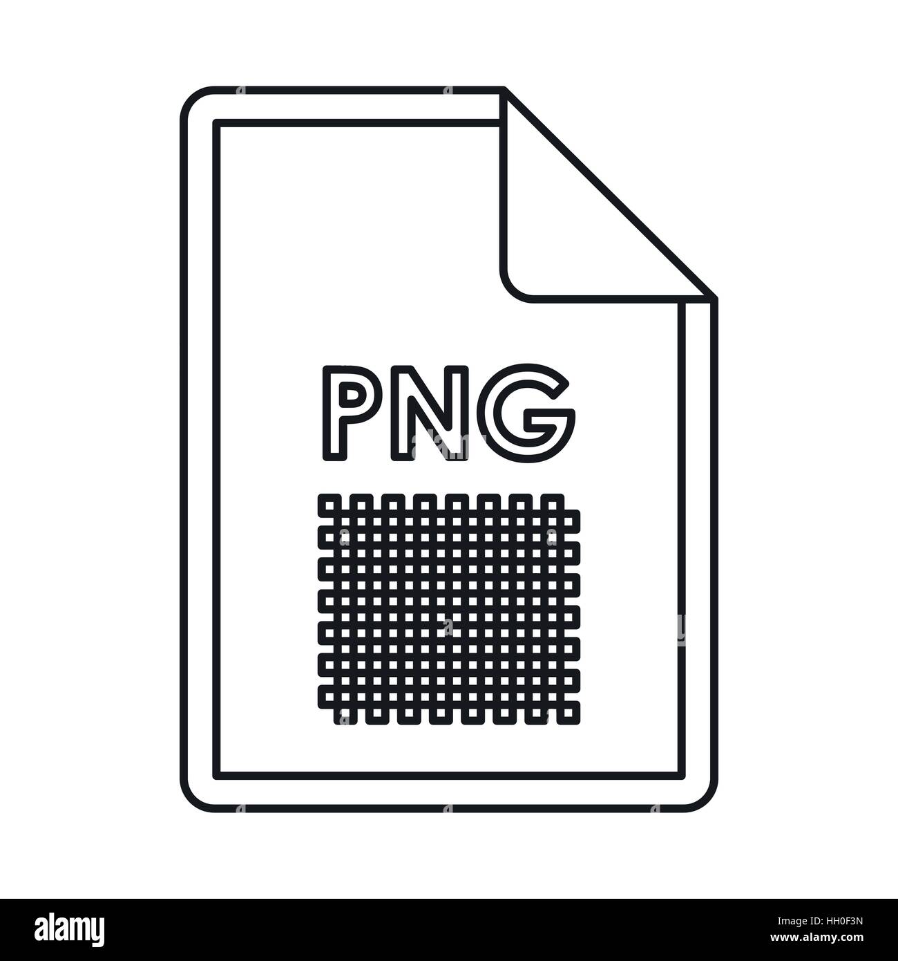 PNG image file extension icon, outline style Stock Vector Image & Art ...