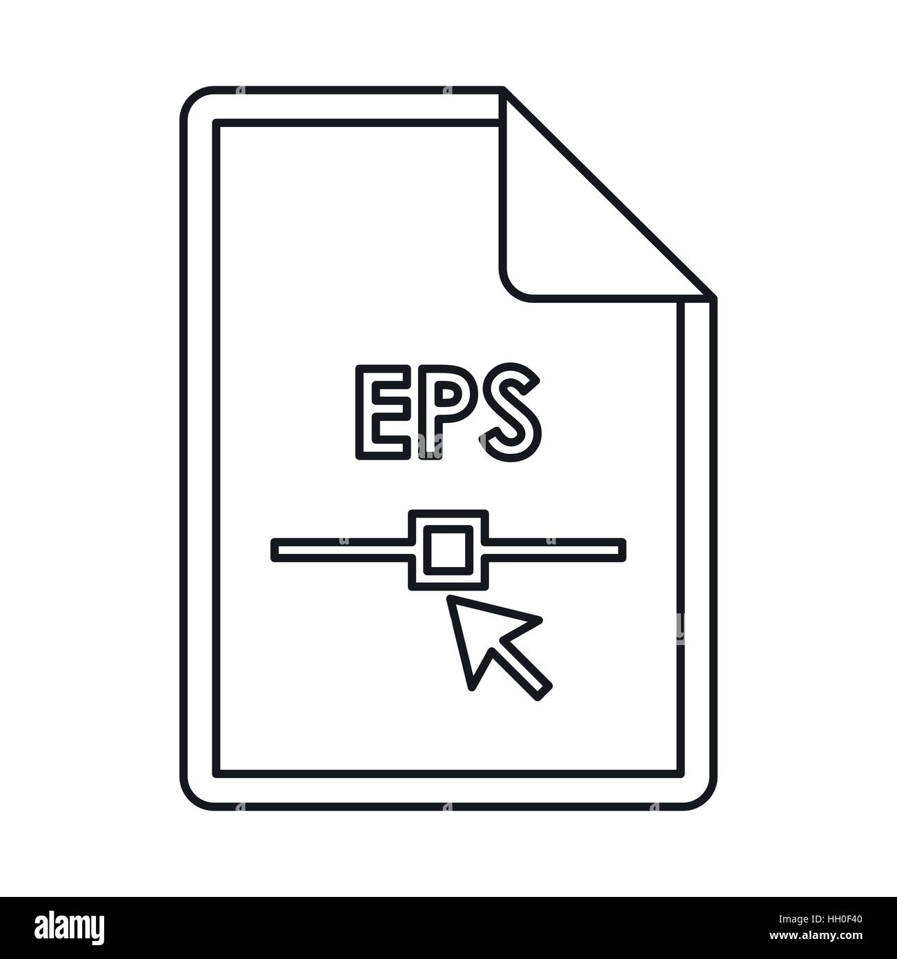 EPS file extension icon, outline style Stock Vector Image & Art - Alamy