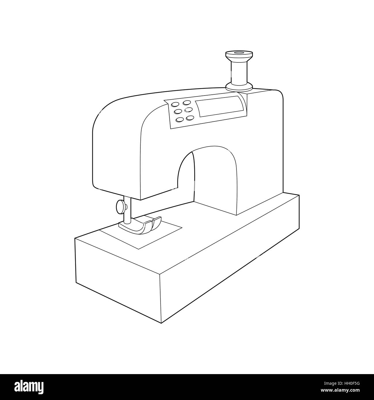 Old manual sewing machine Black and White Stock Photos & Images - Alamy