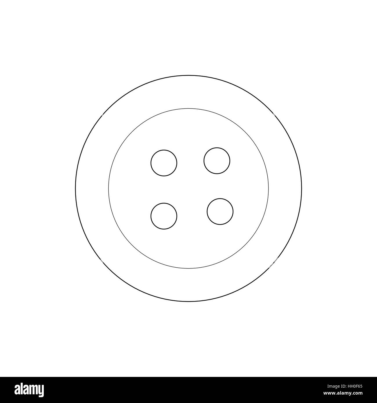 Button icon, outline style Stock Vector Image & Art - Alamy
