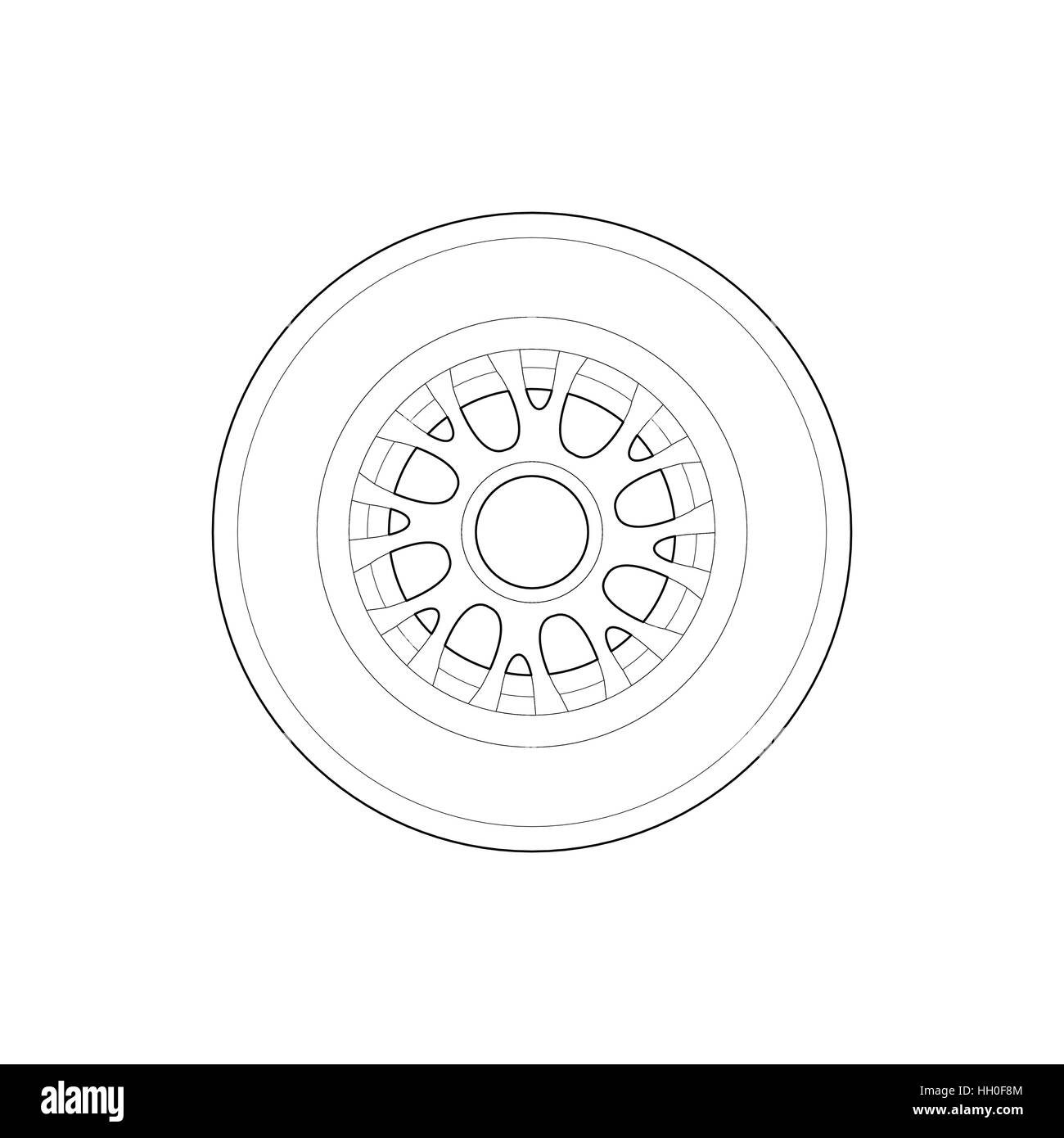 Racing wheel icon, outline style Stock Vector Image & Art - Alamy