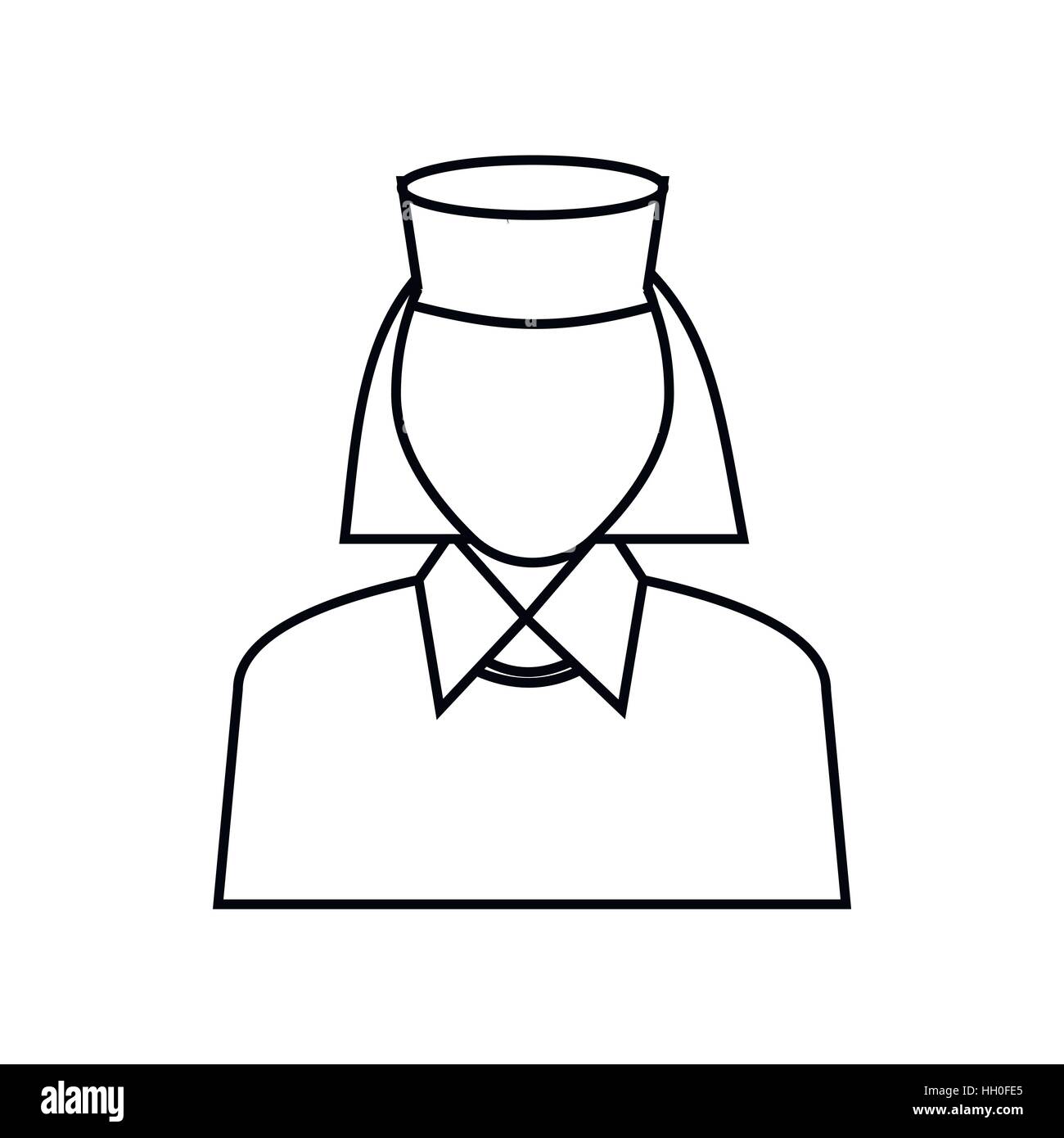 Nurse icon, outline style Stock Vector Image & Art - Alamy