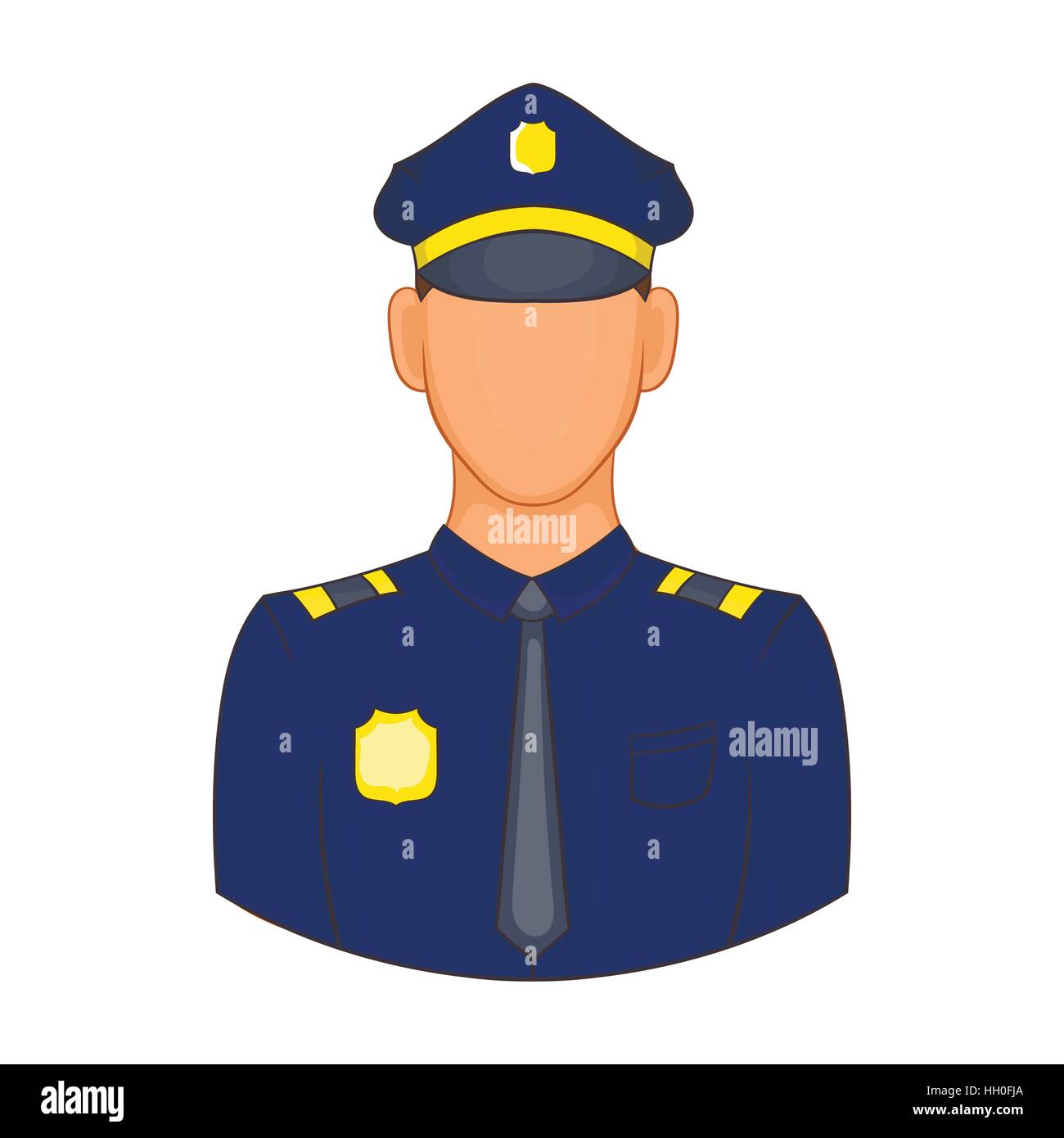 Policemen icon in cartoon style Stock Vector Image & Art - Alamy