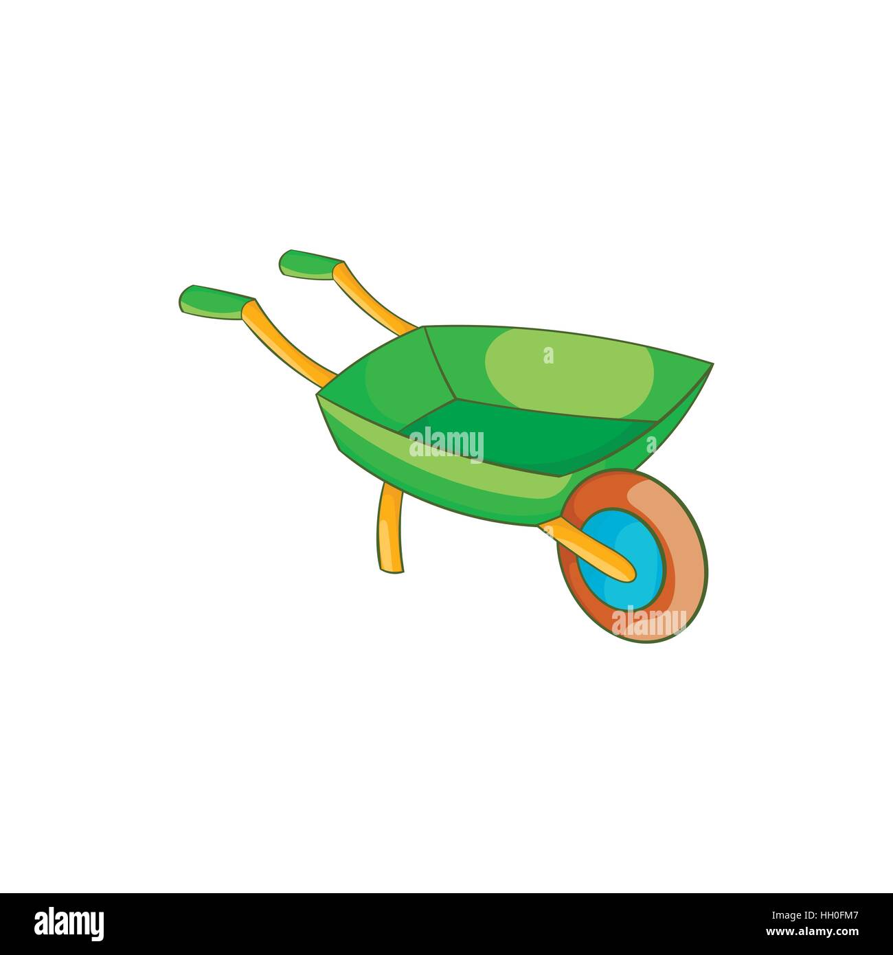Green wheelbarrow icon in cartoon style Stock Vector Image & Art - Alamy