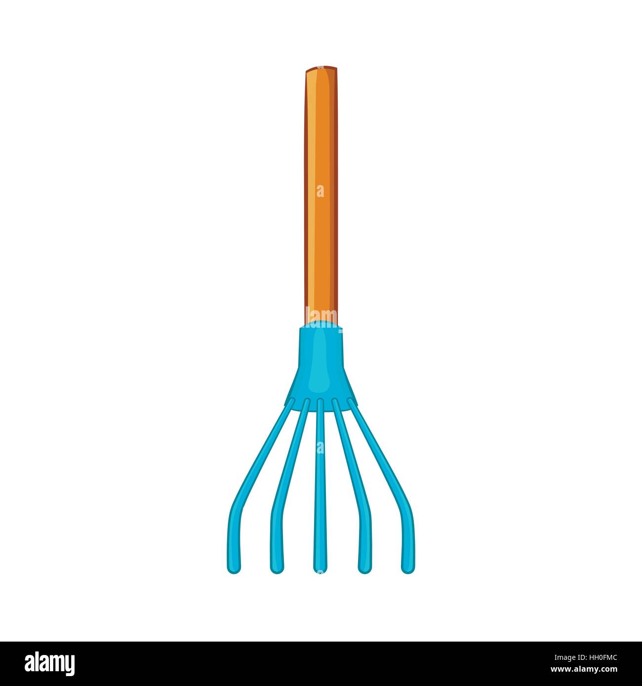Blue rake icon in cartoon style Stock Vector Image & Art - Alamy