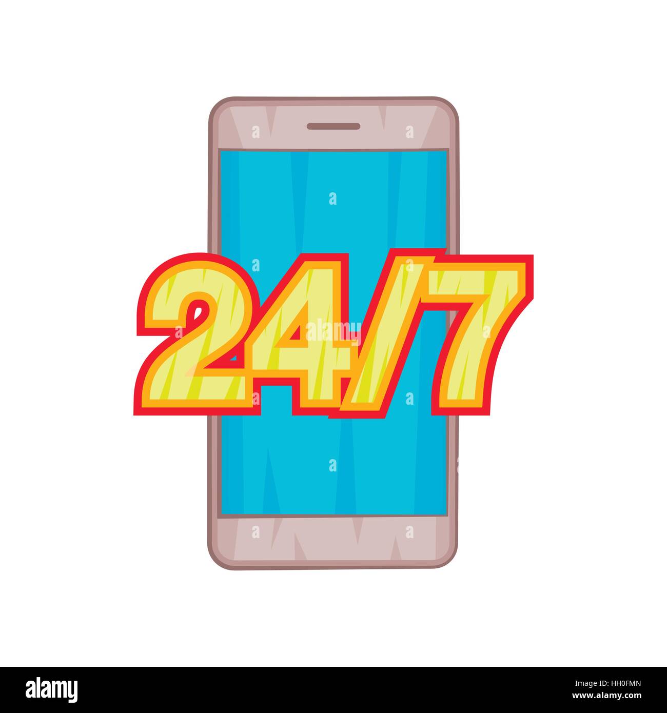 24 7 phone support icon, cartoon style Stock Vector Image & Art - Alamy