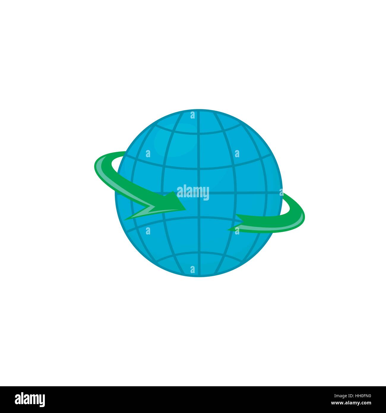 Globe and round the world arrow symbol icon Stock Vector Image & Art ...