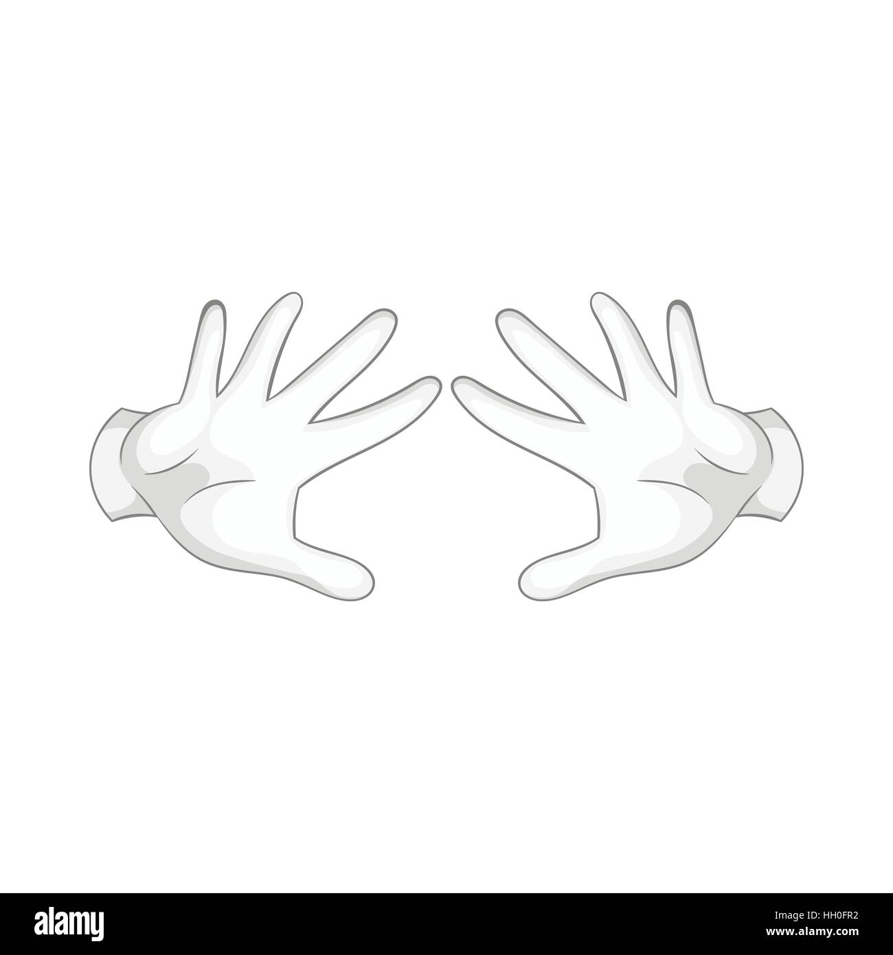 Magician hands in white gloves icon, cartoon style Stock Vector Image ...