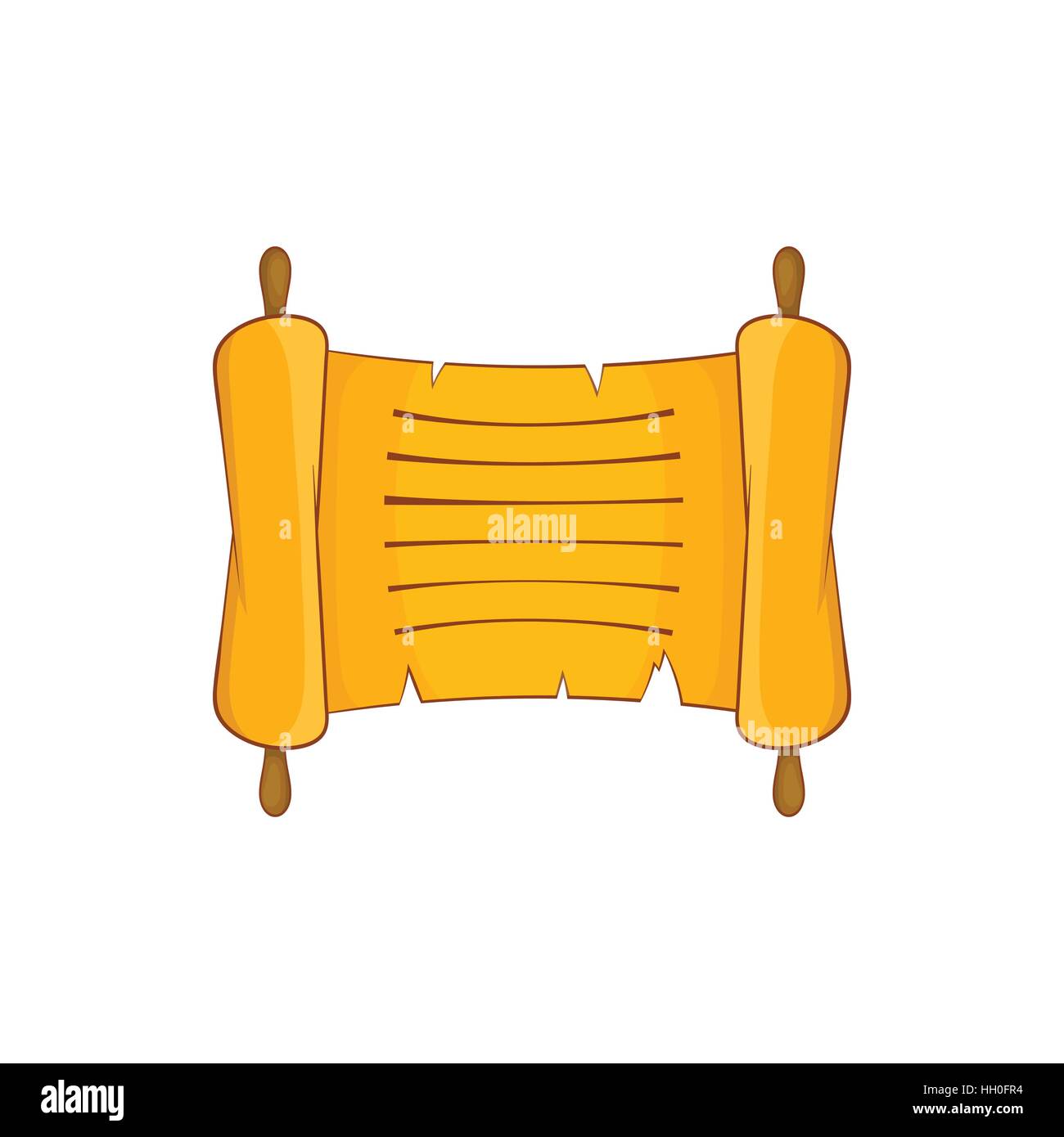 Ancient scroll icon in cartoon Cut Out Stock Images & Pictures - Alamy