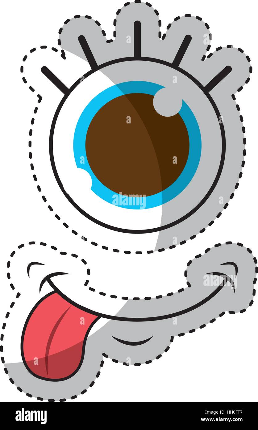 monster face emoticon icon vector illustration design Stock Vector ...