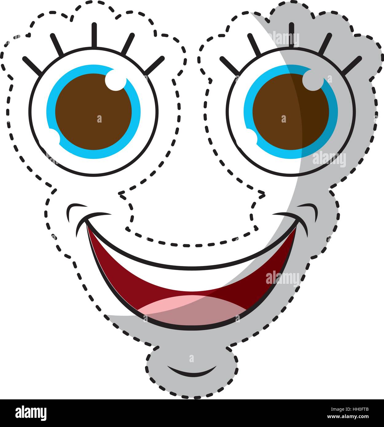 monster face emoticon icon vector illustration design Stock Vector ...