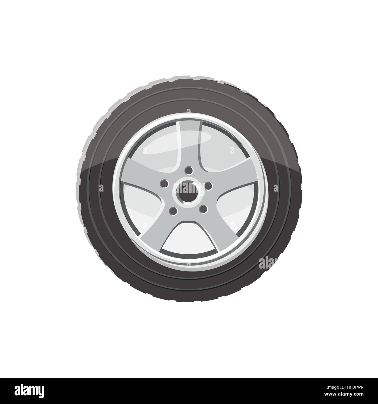 Car wheel icon in cartoon style Stock Vector Image & Art - Alamy