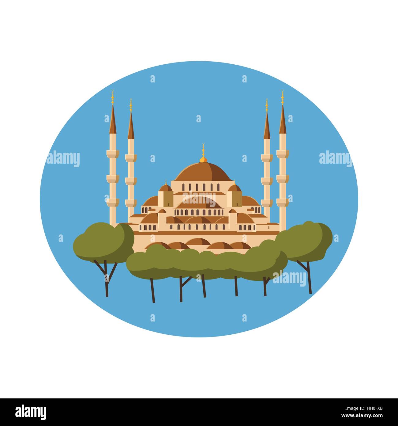 Mosque icon in cartoon style Stock Vector Image & Art - Alamy