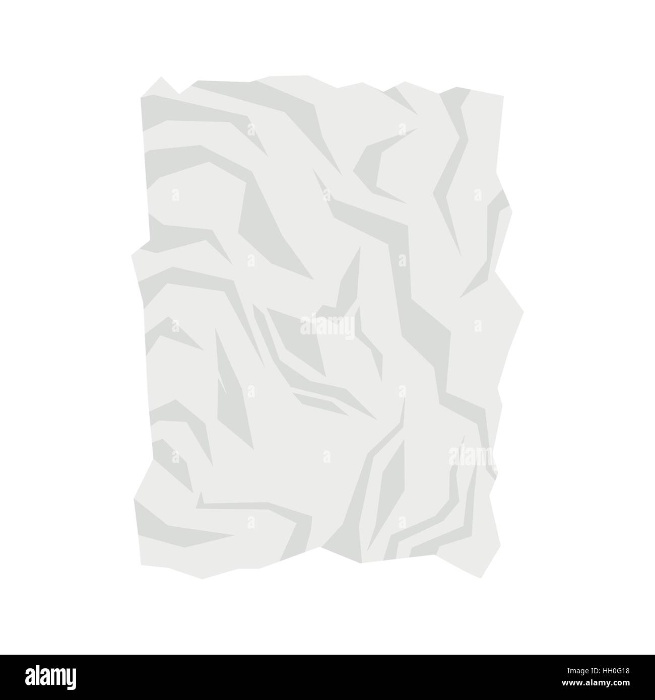 Wrinkled paper icon, flat style Stock Vector Image & Art - Alamy