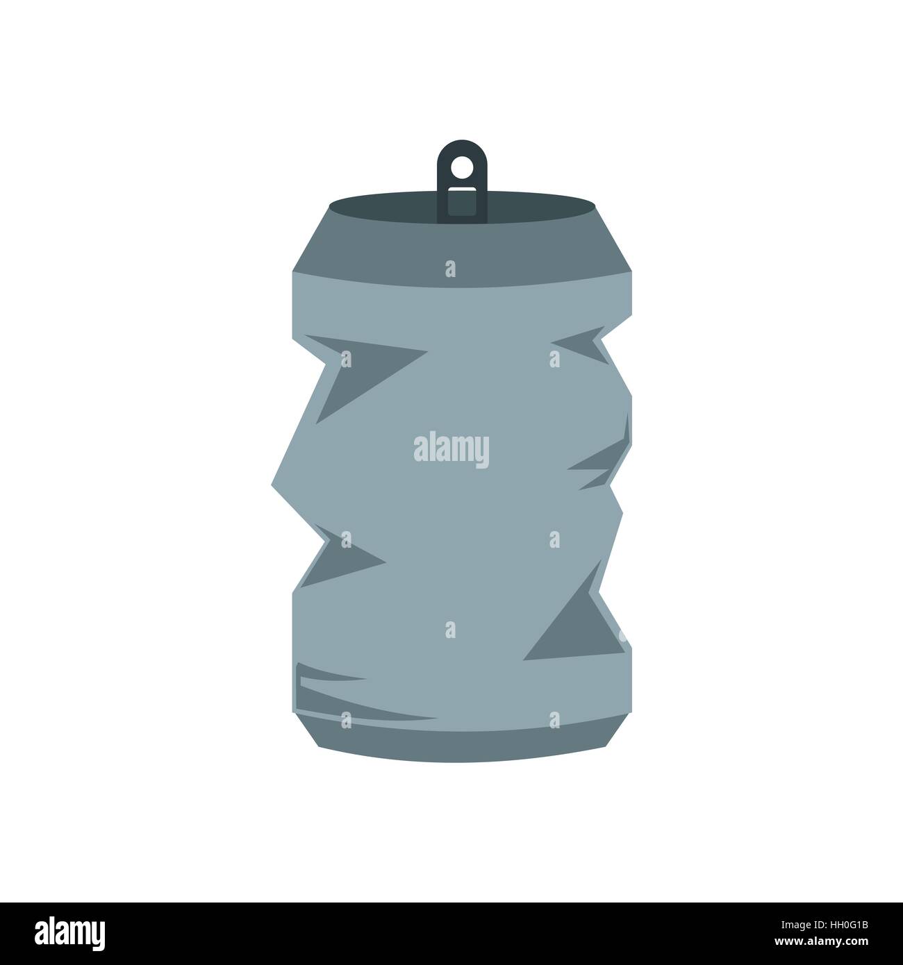 Garbage tin icon flat Cut Out Stock Images & Pictures - Alamy