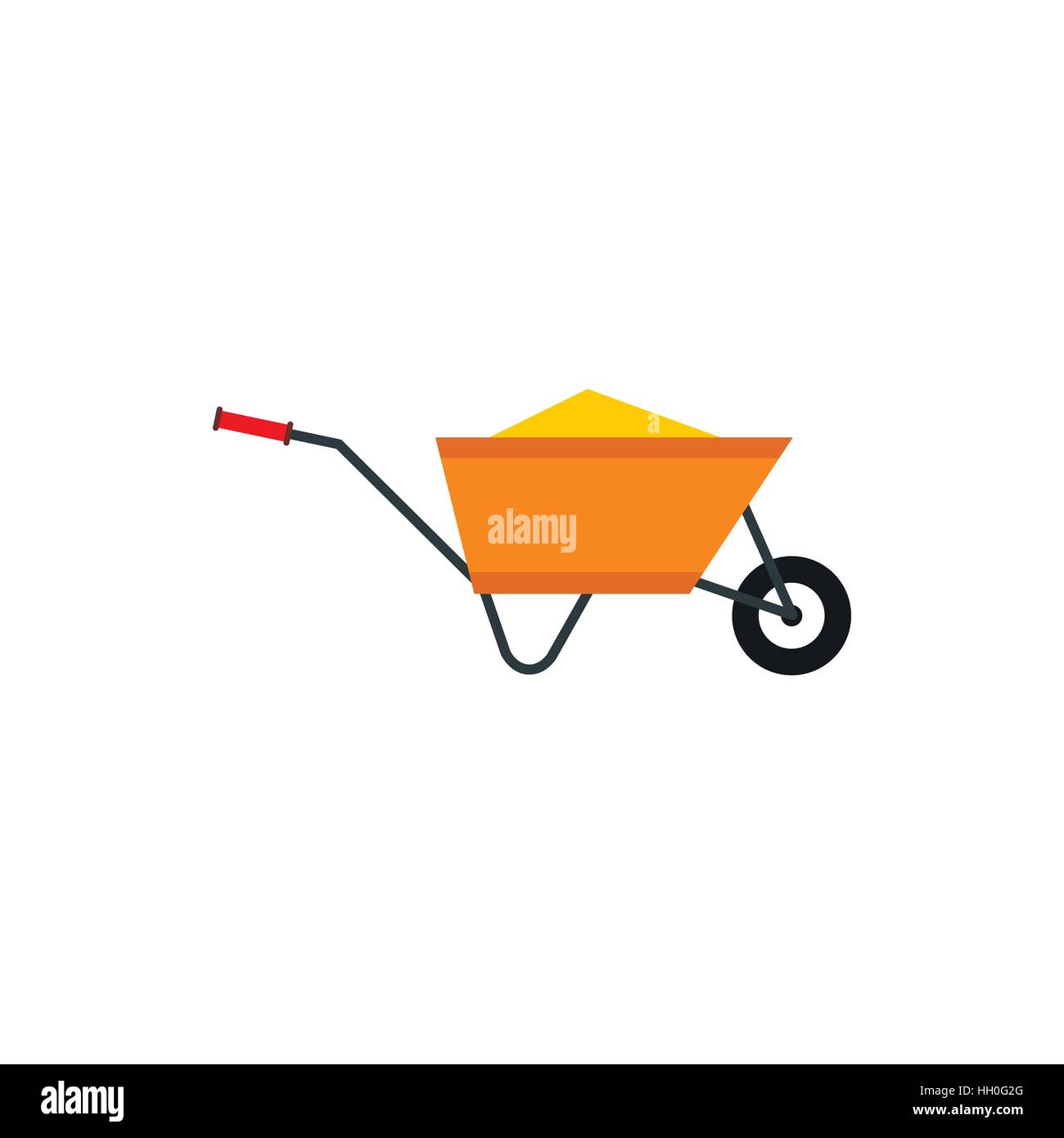 Wheelbarrow with construction debris icon Stock Vector Image & Art - Alamy