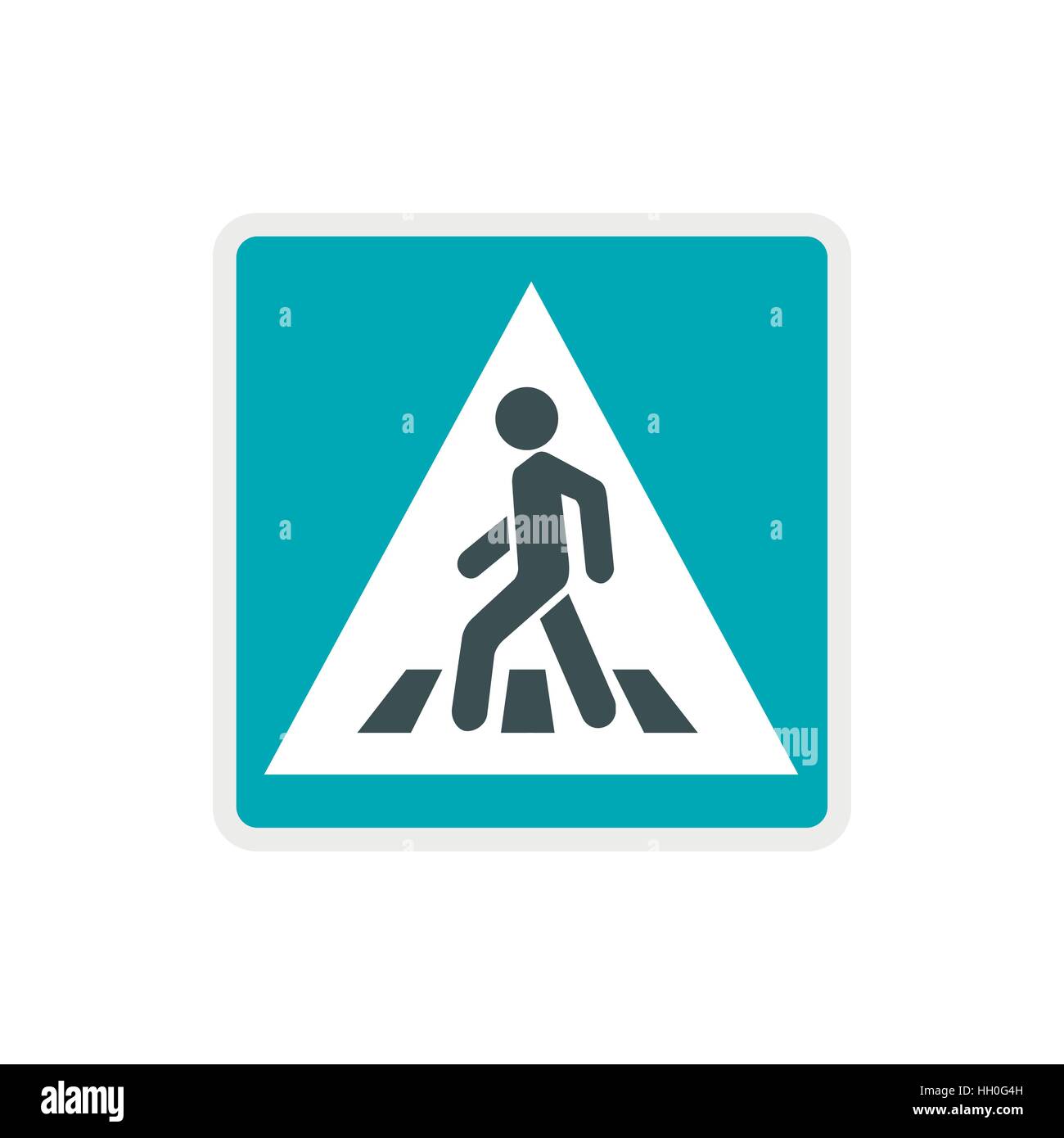 Blue pedestrian walkway sign Cut Out Stock Images & Pictures - Alamy