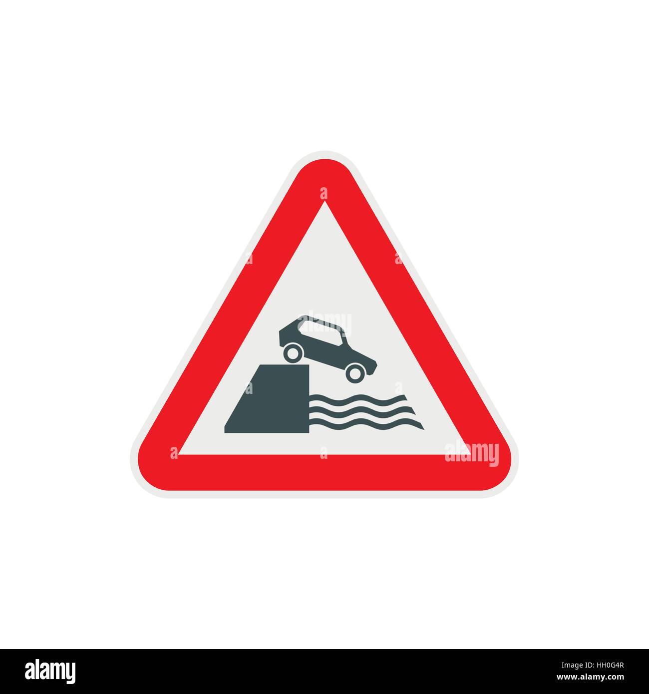 Car cliff sign Cut Out Stock Images & Pictures - Alamy