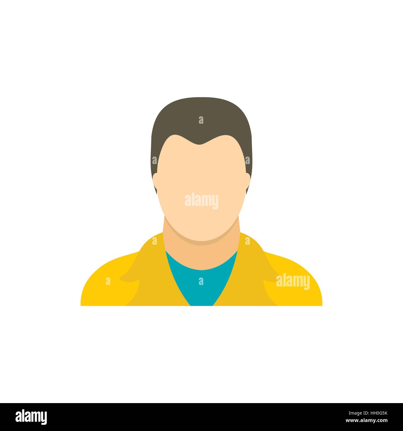 Man in a yellow jacket icon, flat style Stock Vector Image & Art - Alamy