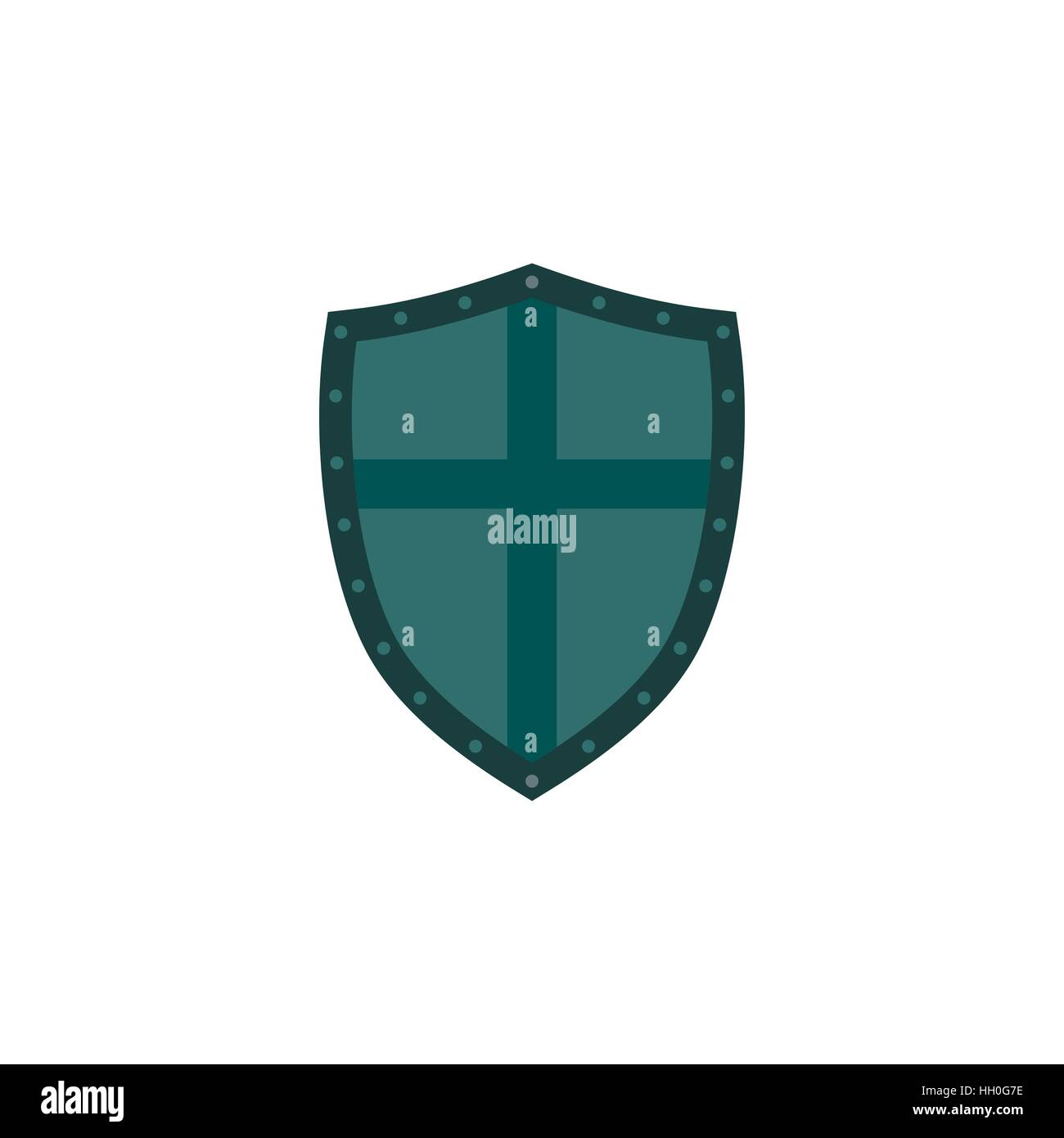 Ancient shield icon in flat style Stock Vector Image & Art - Alamy