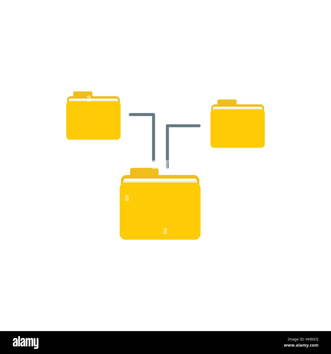Folders structure icon, flat style Stock Vector Image & Art - Alamy