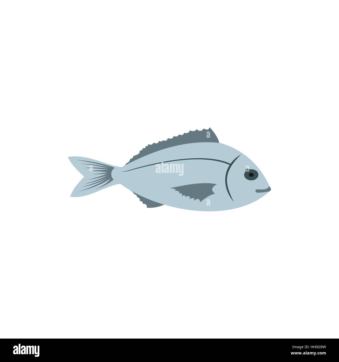 Bream fish icon in flat style Stock Vector Image & Art - Alamy