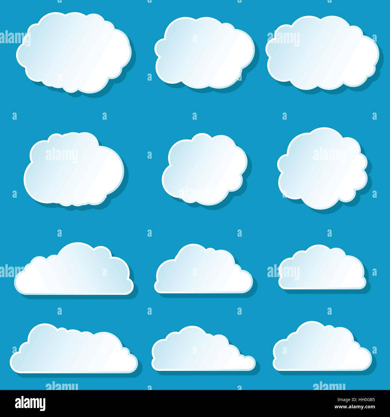 Clouds set collection Stock Vector Image & Art - Alamy