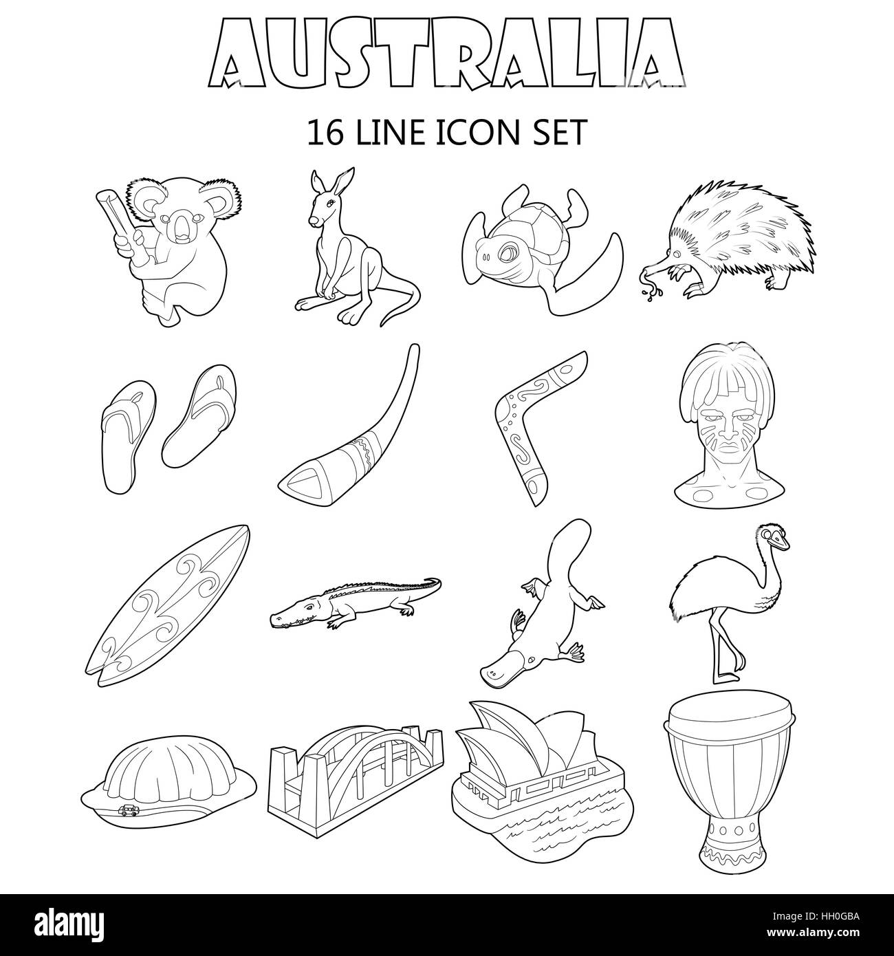 Australian landmarks Stock Vector Images - Alamy