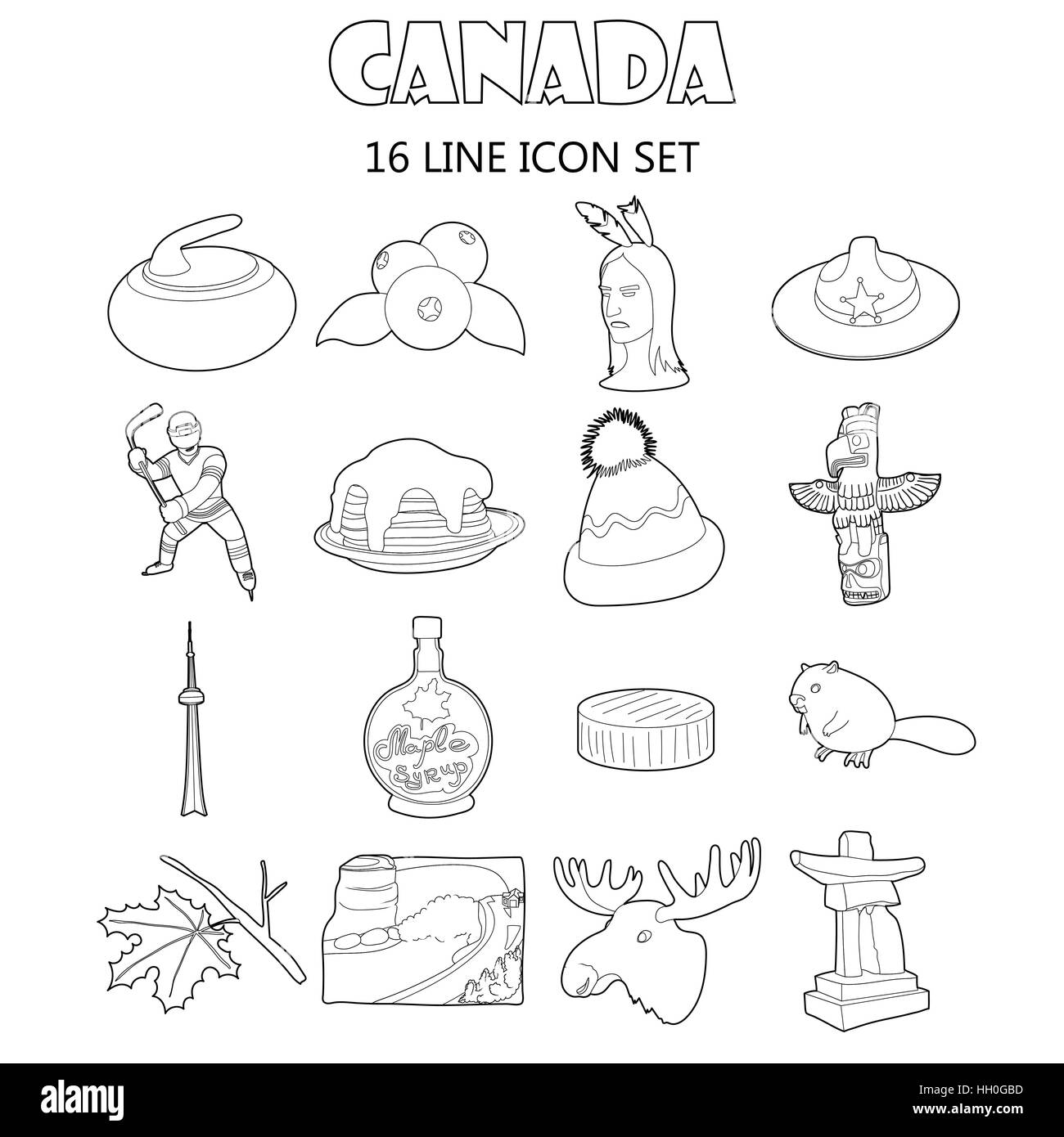 Canada flag collection Black and White Stock Photos & Images - Alamy