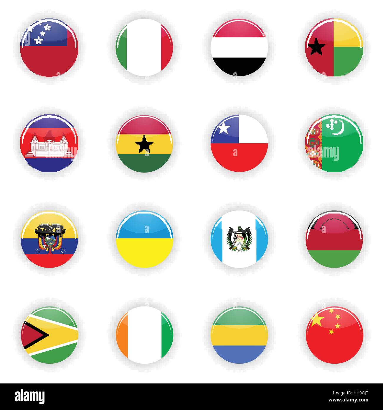 Flags set of the world Stock Vector Image & Art - Alamy