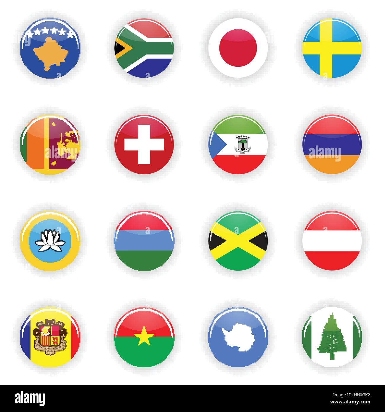 Flags set of the world Stock Vector Image & Art - Alamy