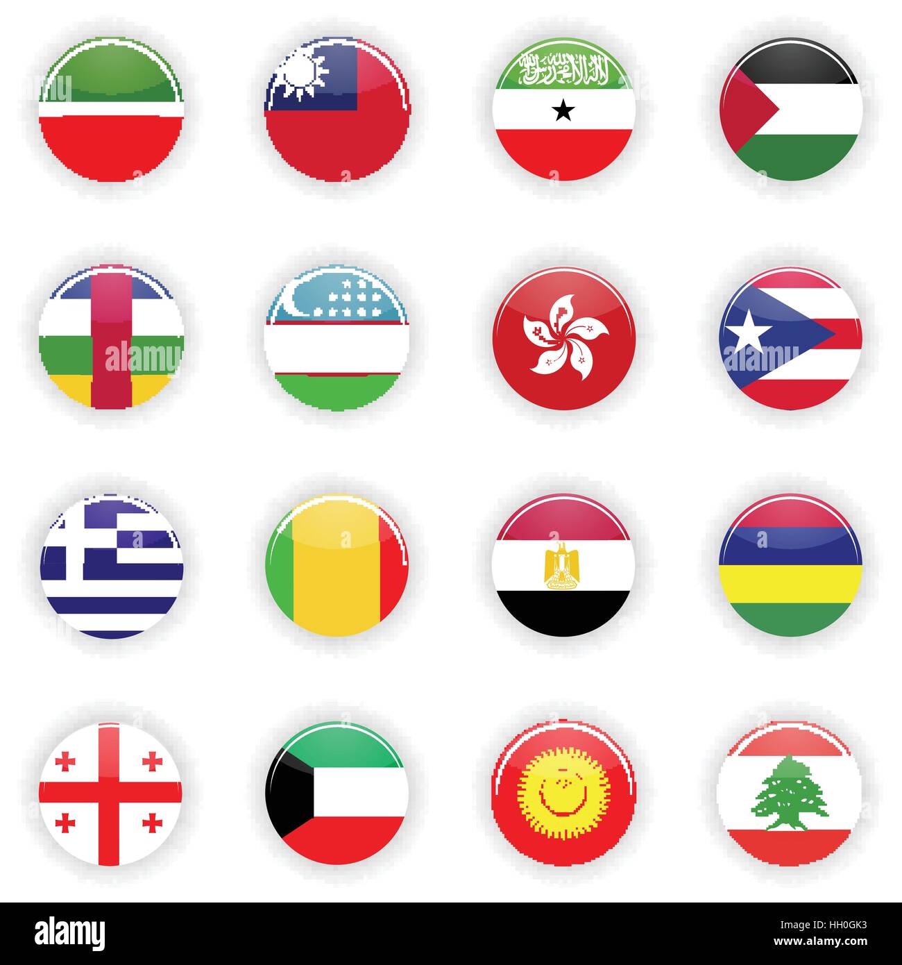 Central america map flags hi-res stock photography and images - Alamy