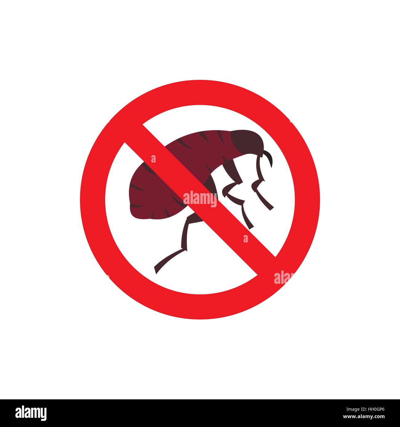 No flea icon in flat style Stock Vector Image & Art - Alamy