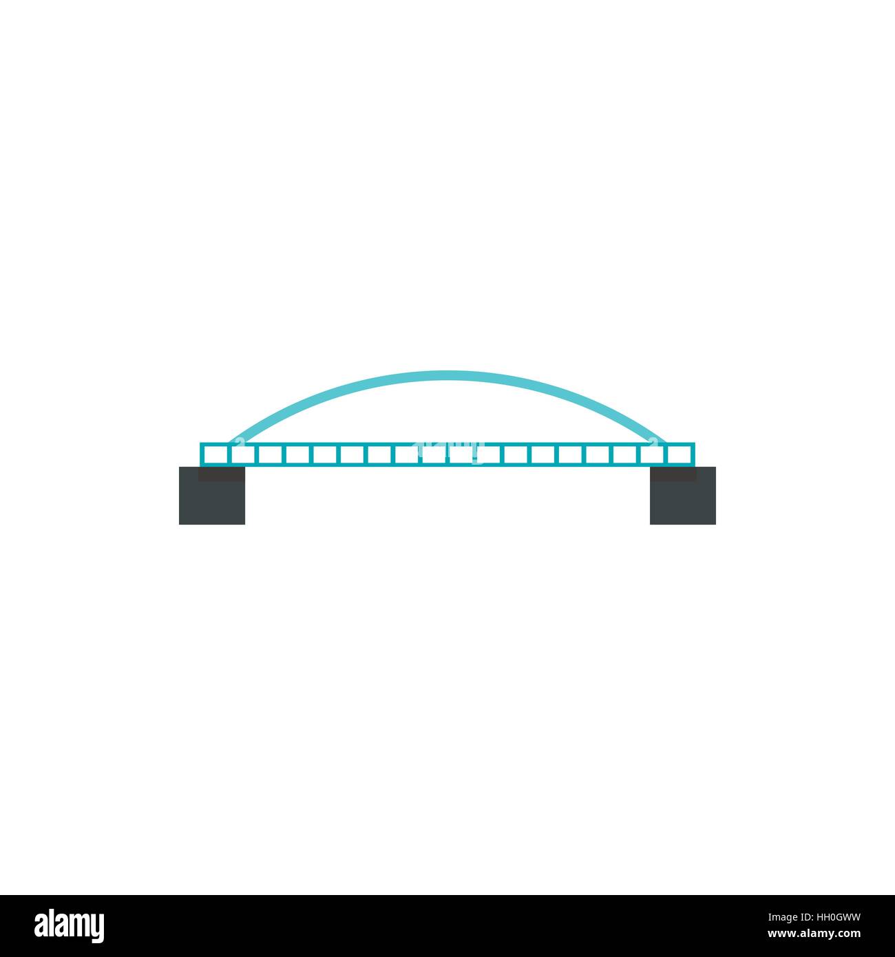 Bridge with arched railing icon, flat style Stock Vector Image & Art ...