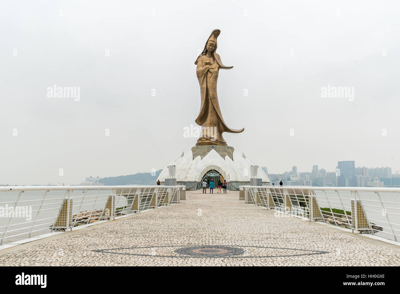 Statue of Golden Mother God Kuan Im macau China Stock Photo - Alamy