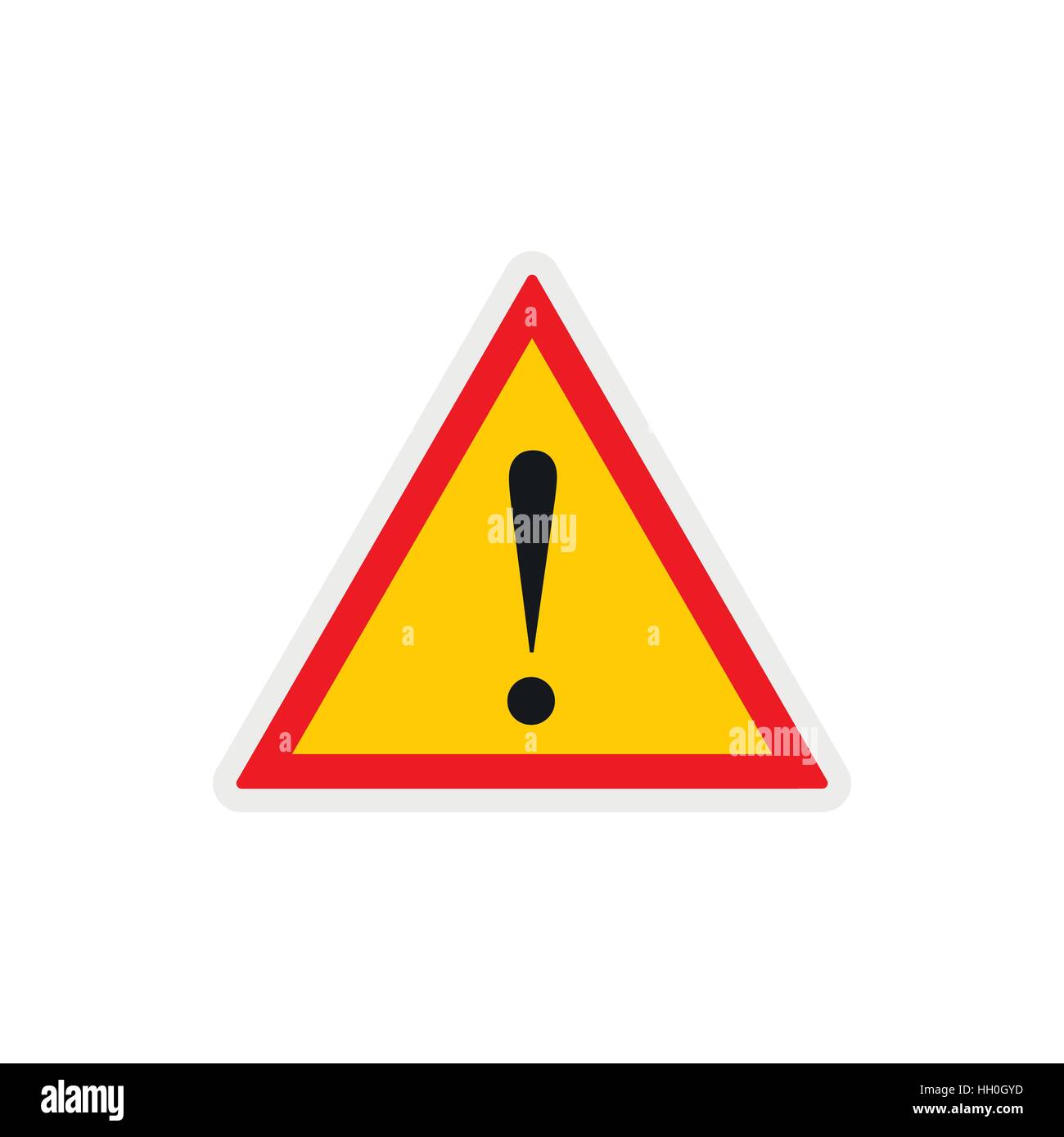 Hazard warning attention sign icon Stock Vector Image & Art - Alamy