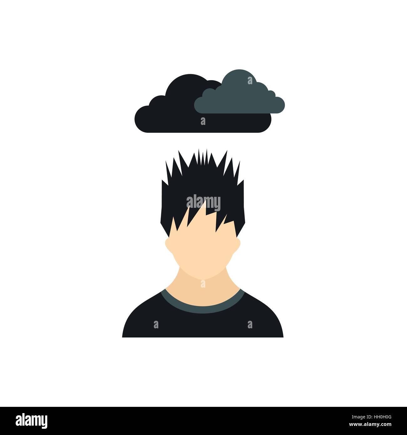 Dark Cloud Over Her Head Stock Vector Images - Alamy