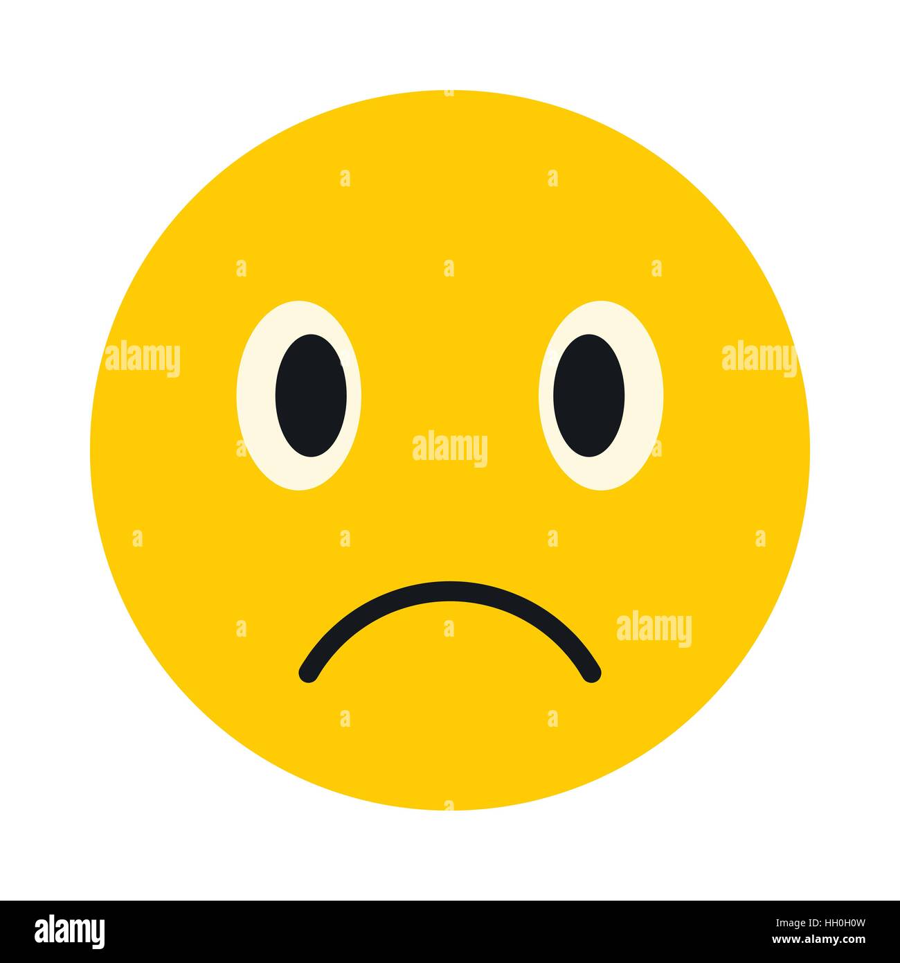 Sad face icon, flat style Stock Vector Image & Art - Alamy