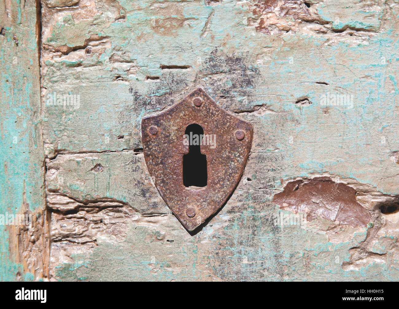 Rusted Old Keyhole Stock Photo - Alamy