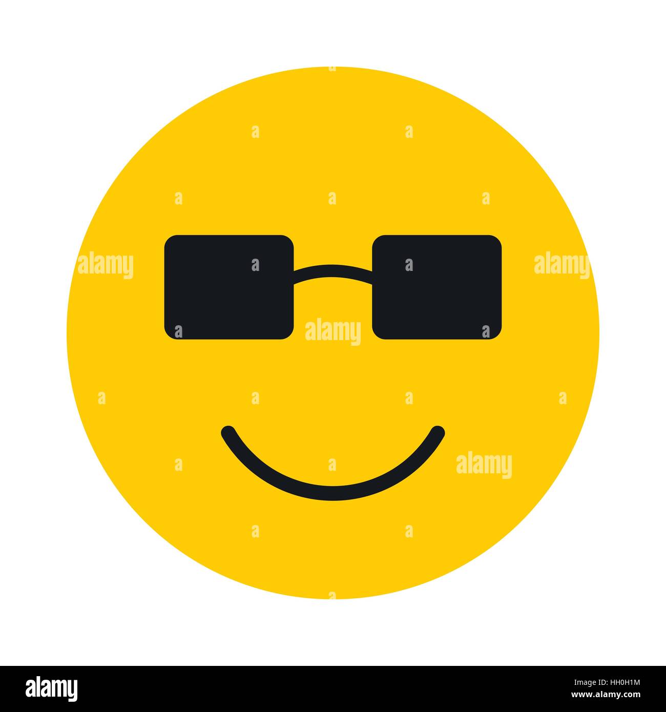 Happy smiley icon, flat style Stock Vector Image & Art - Alamy